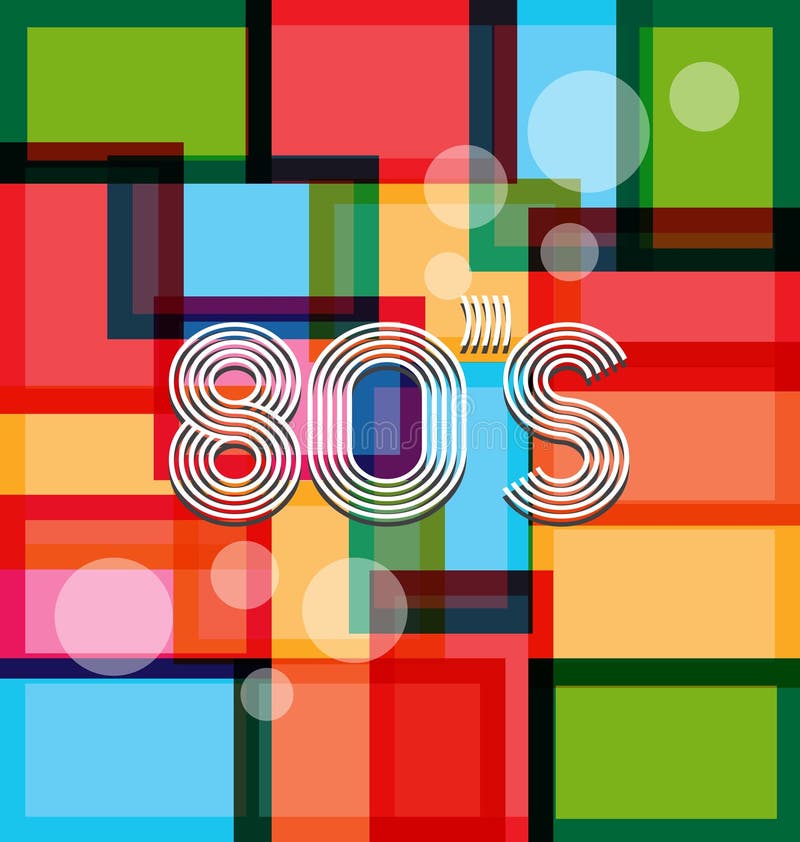 80s Decade Art Background Style Stock Vector - Illustration of flyer ...
