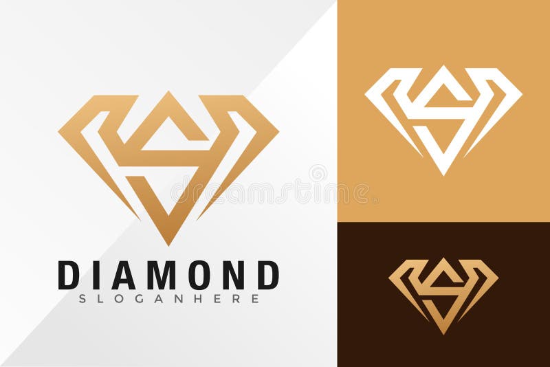 S Diamond Line Logo Design Vector Illustration Template Stock Vector ...
