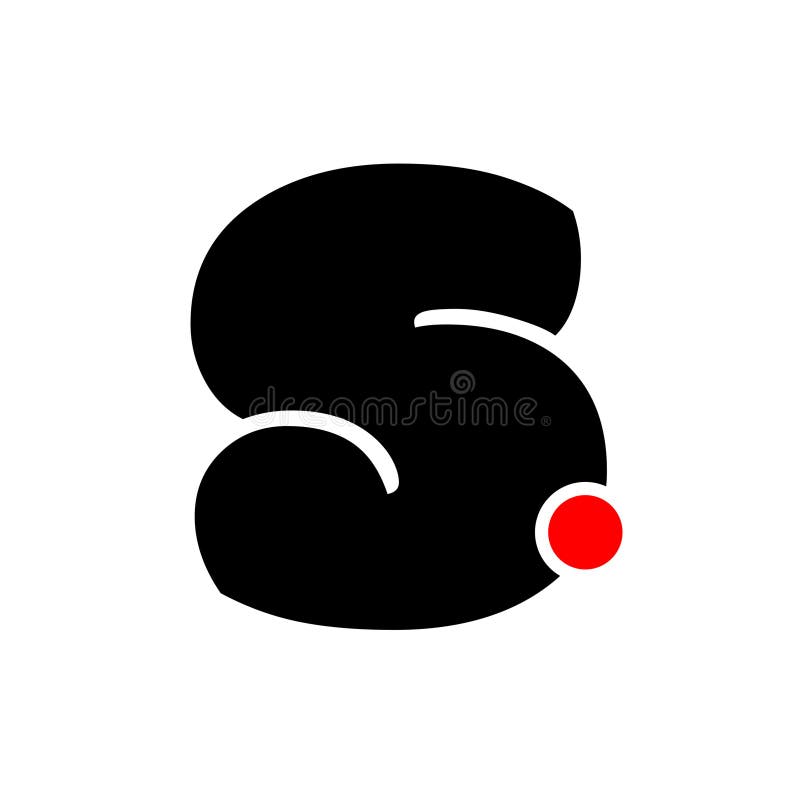 S Dot Brand Name Bold Letters Icon Stock Vector - Illustration of ...