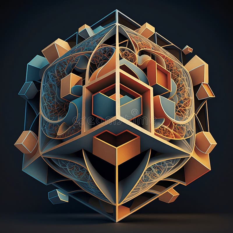 Mesmerizing Image of a Intricate Geometric Forms with Abstract ...