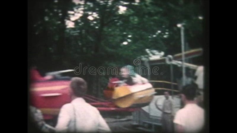 1950s Fairground Plane Ride Goes Around - Vintage 8mm Stock Video ...