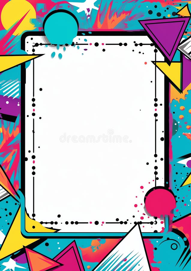 80s Fashion Inspired Frame 80s Retro Nostalgic Stock Illustration ...