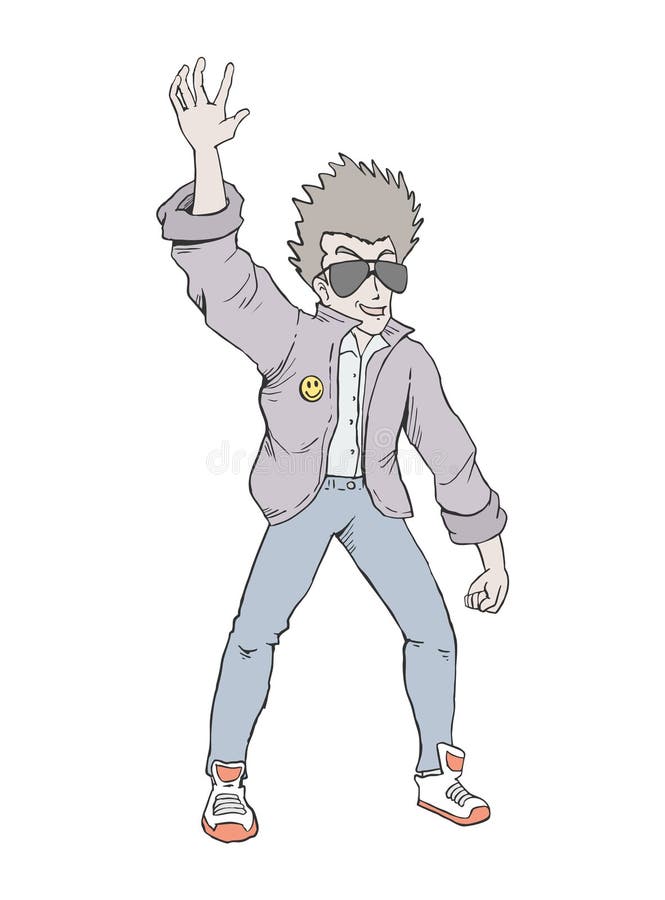 80s fashion man draw stock vector. Illustration of poster - 298420225