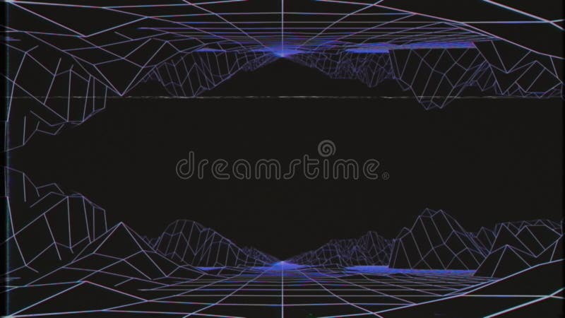 80s Glitch Vhs Style Loop Animation. Distorted Video Tape Effect ...