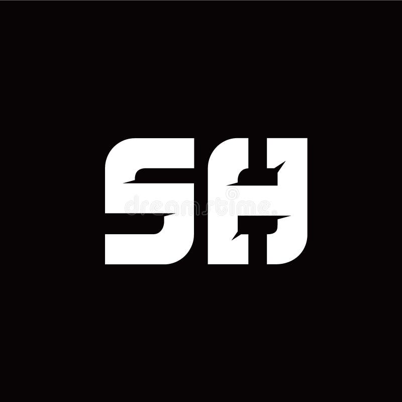 S H Letter Monogram Style Initial Logo Template Stock Illustration ...