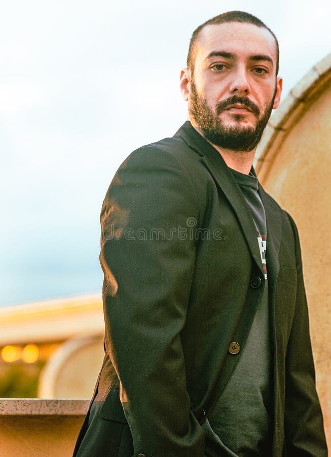 Handsome Guy with Elegant Jacket while Thinking Stock Image - Image of ...