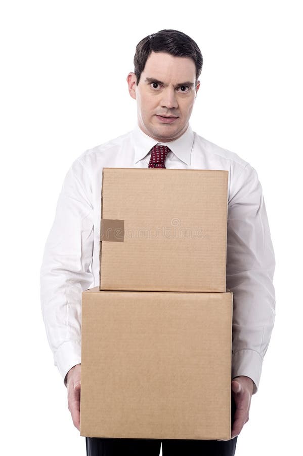 It S Hard To Carry this Boxes Stock Photo - Image of businessman ...
