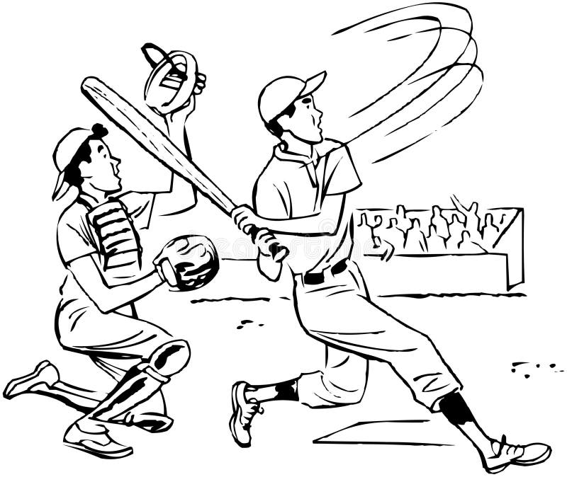 It s a Home Run stock vector. Illustration of 1950s, hitter - 42096868