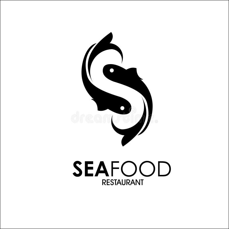 S Initial Seafood Fish Logo Stock Vector - Illustration of logo, fresh ...