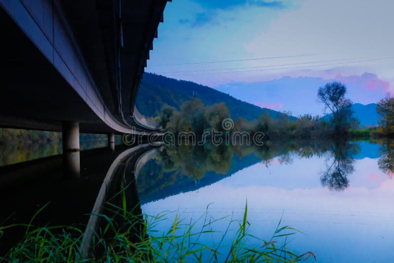 Under the Bridge and Over the Water Stock Image - Image of engineering ...
