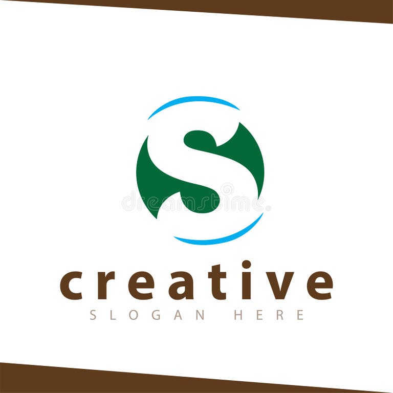 S Letter in circle logo stock vector. Illustration of loop - 159009477