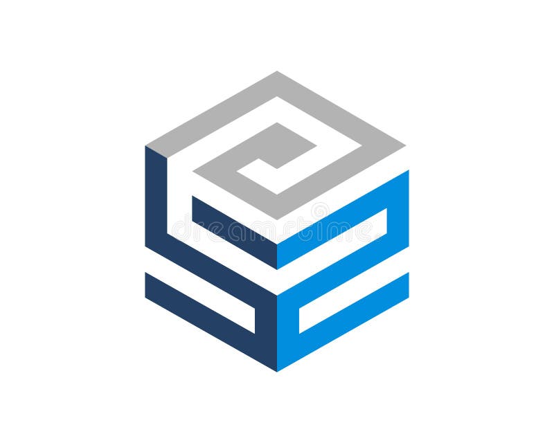 Letter S Cube Logo stock illustration. Illustration of rotated - 35940296