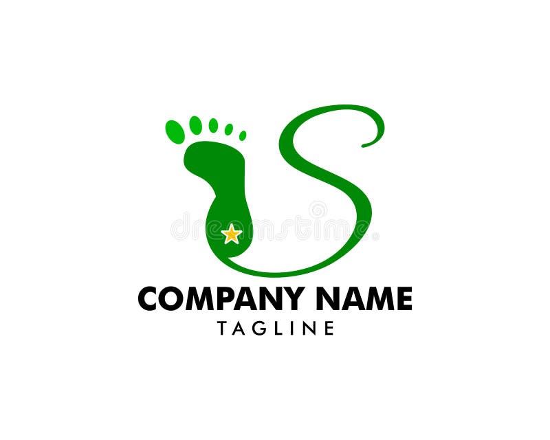 Set of S Letter Feet Logo Icon Vector Stock Vector - Illustration of ...