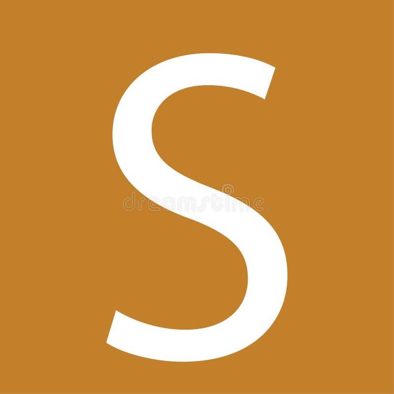 S Letter on Golden Background Stock Illustration - Illustration of font ...