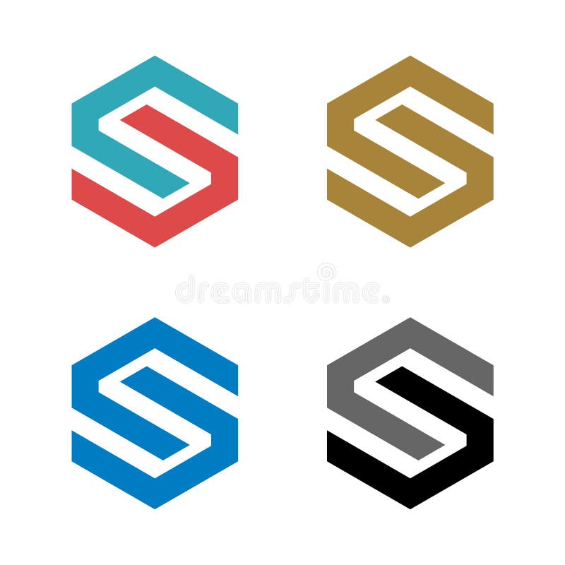 S Letter Hexagon Shape Logo Template Illustration Design. Vector EPS 10 ...