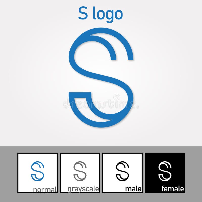 S Letter Logo. Blue Color stock vector. Illustration of concept - 310600234