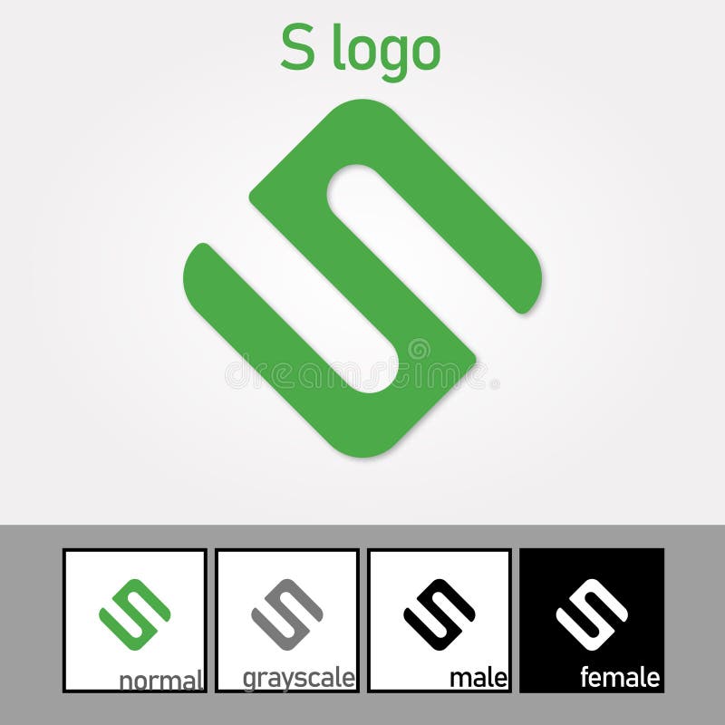 S Letter Logo. Green Color stock vector. Illustration of concept ...