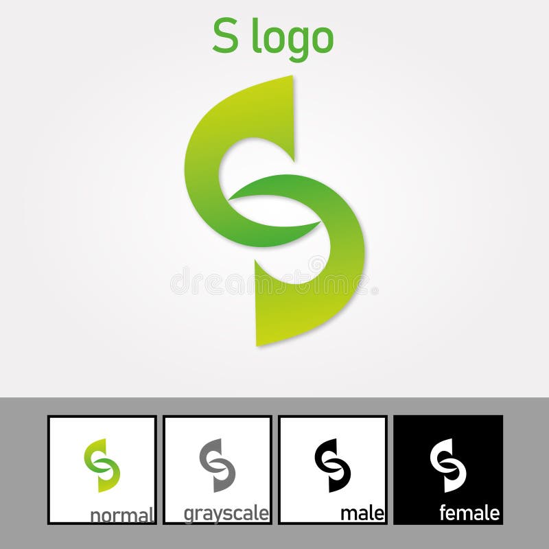 S Letter Logo. Green Color stock vector. Illustration of industry ...
