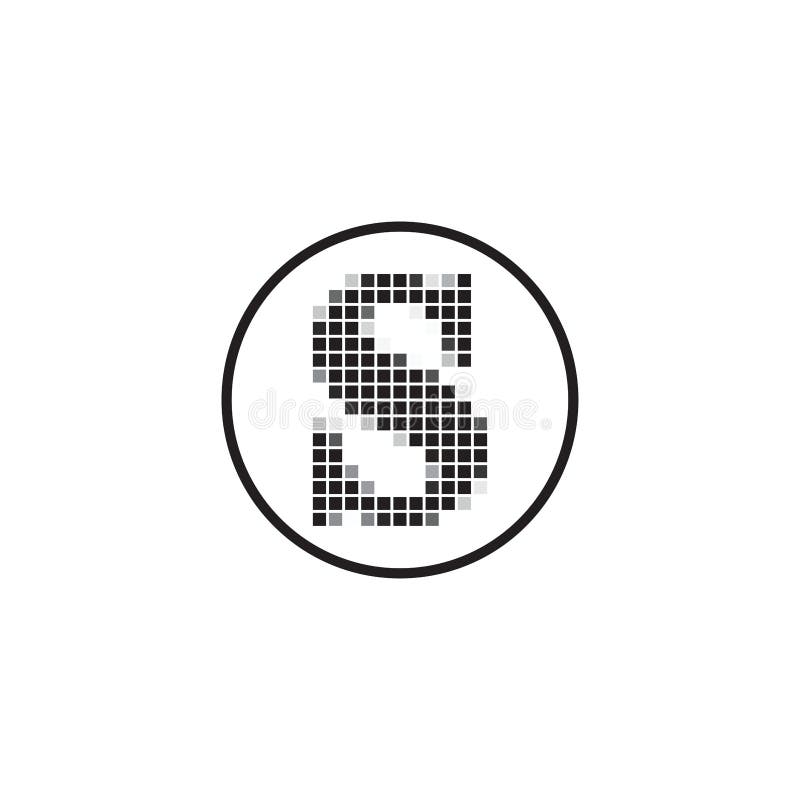 S Letter Pixel Motion Logo Design, Square Pixel S Letter Vector Logo ...