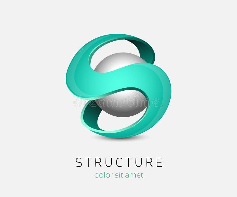 S Letter Shape Logo Design Template Stock Vector - Illustration of ...