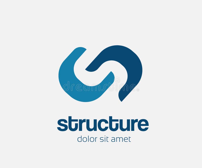 S Letter Shape Logo Design Template Stock Vector - Illustration of ...