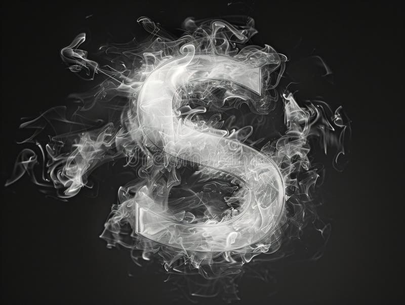 S Letter of Smoke Alphabet. Stock Illustration - Illustration of ...
