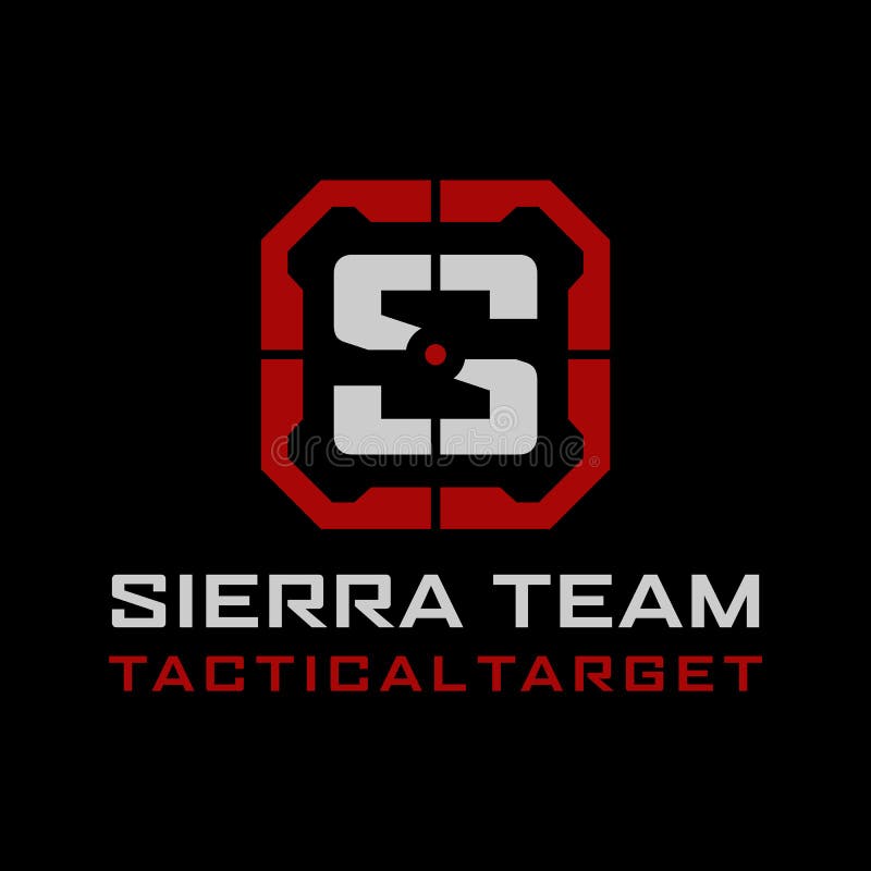 S Letter Tactical Military Target Logo Design Stock Illustration ...