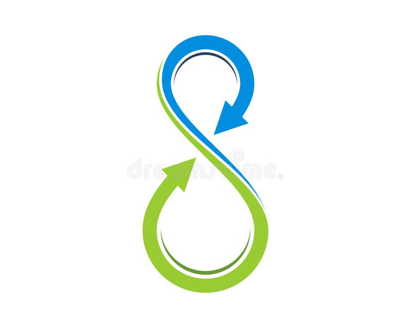 S Letter with Upside Down Arrow Logo Stock Vector - Illustration of ...