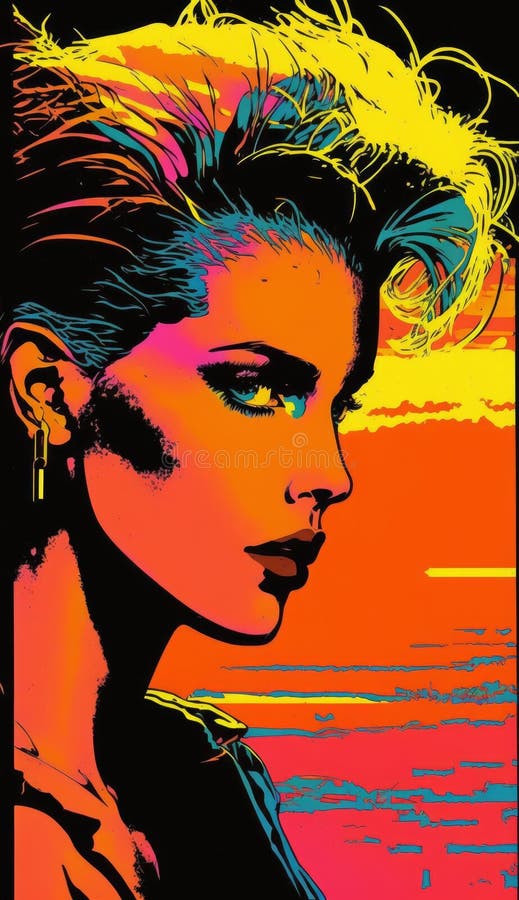 1980s Liquid Nirvana Avant-garde Punk Image Generative AI Stock ...