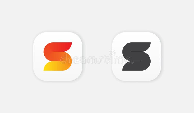 S Logo Mark with Unique Gradient Style. Stock Illustration ...