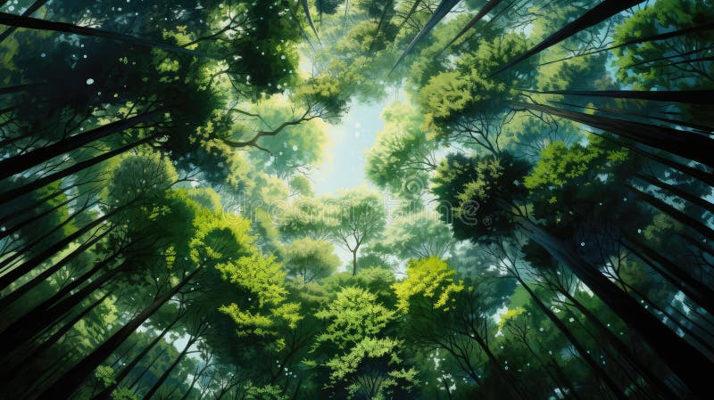 S looking up tree stock illustration. Illustration of environment ...