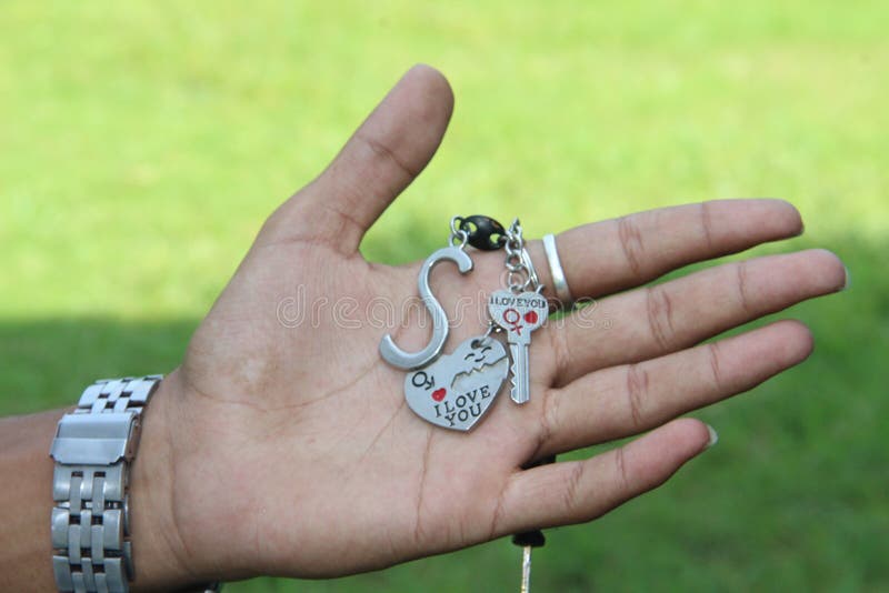 Love keychain stock photo. Image of silver, keychain - 19662354