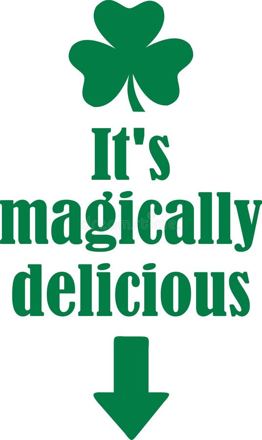 It`s Magically Delicious with Arrow Down Stock Vector - Illustration of ...