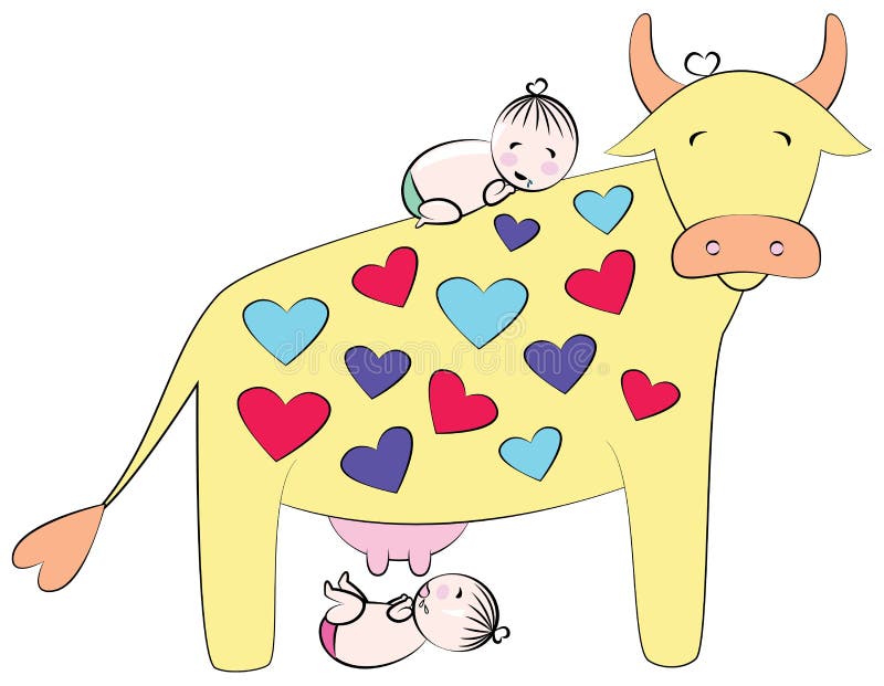 Milk Time. Vintage Card. Two Cups with Flowers in Floral Frame Stock ...