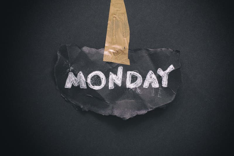 It s monday again stock photo. Image of sticky, weekday - 46091042