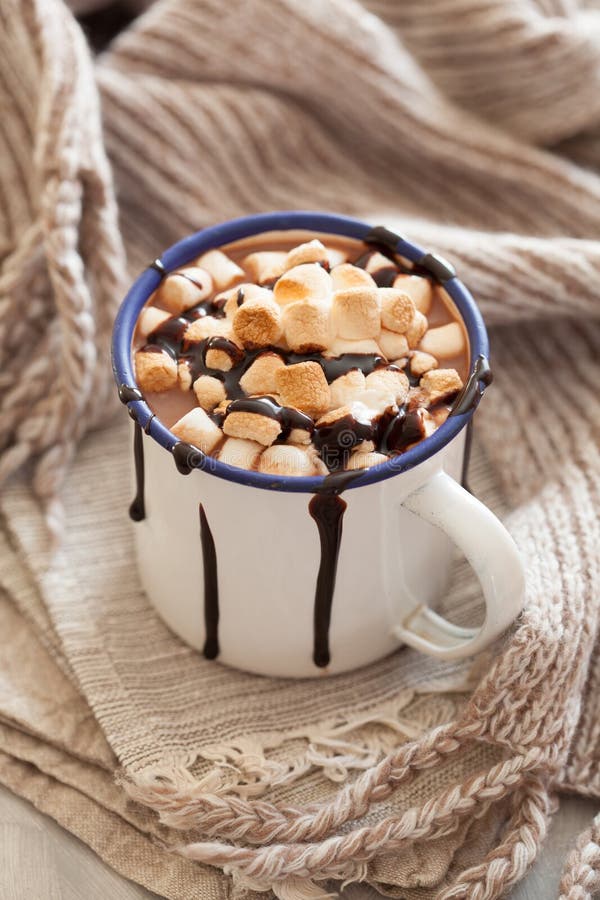S Mores Hot Chocolate Mini Marshmallows Cinnamon Winter Drink Stock ...