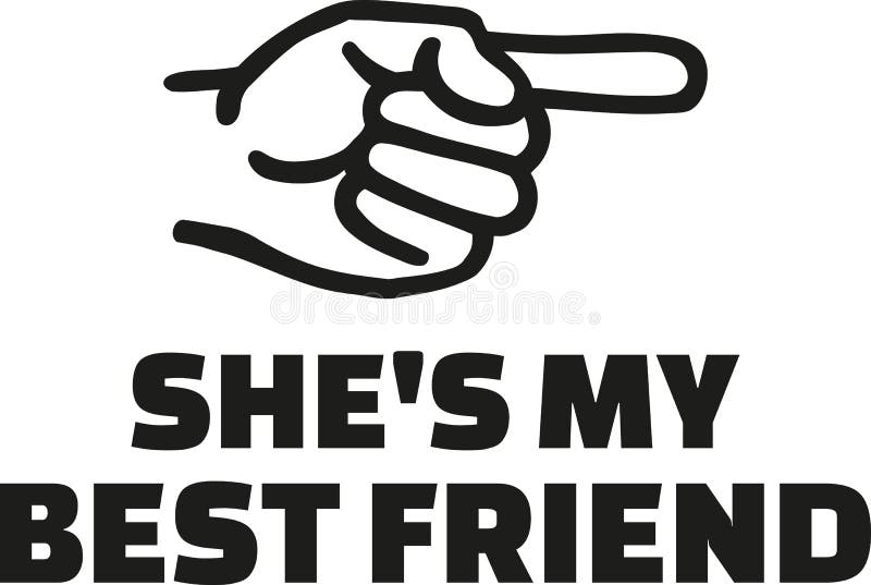 She`s my best friend stock vector. Illustration of girl - 73880240