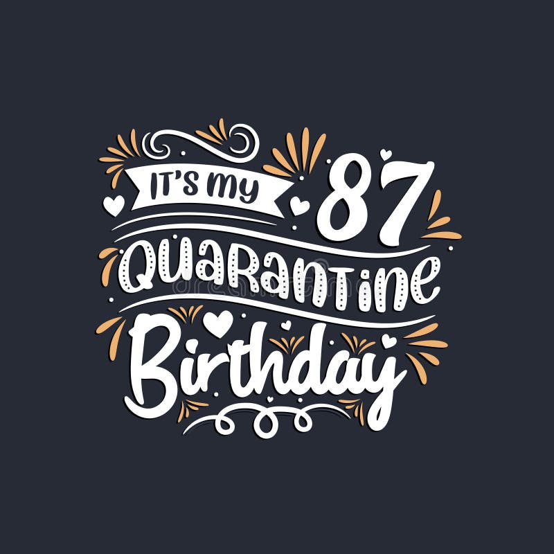 87th Happy Birthday Lettering, 87 Years Birthday Beautiful Typography ...