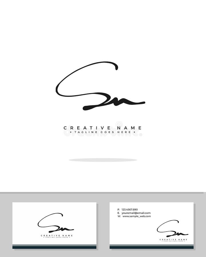 S N SN Initial Logo Signature Vector. Handwriting Concept Logo. Stock ...
