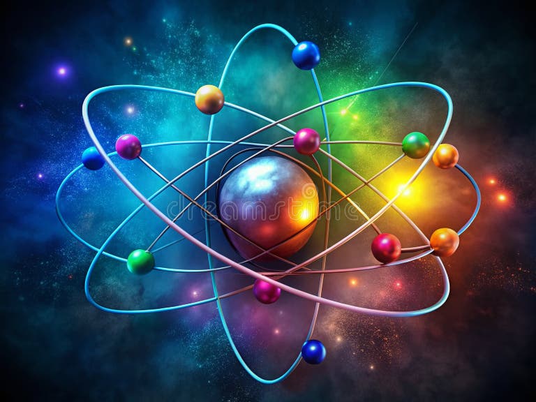 1920s Neon Atom Bohr Model a Retrospective Illustration of Atomic ...