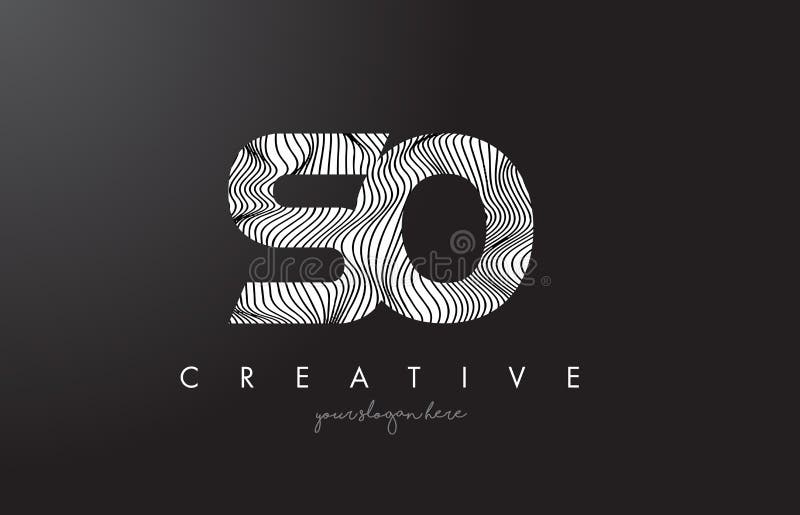 So S O Letter Logo with Zebra Lines Texture Design Vector. Stock Vector ...
