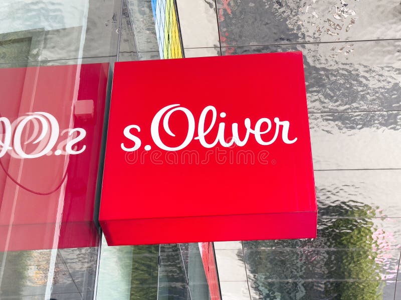 S.oliver Red Store Sign on Reflective Surface Editorial Stock Photo ...