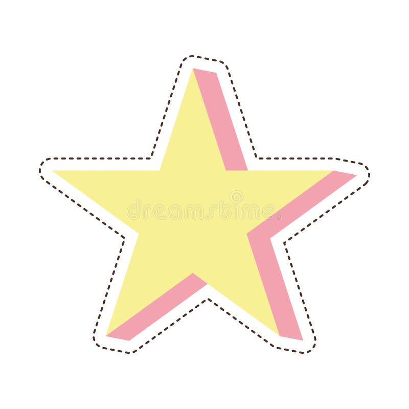 80s patch of a star stock vector. Illustration of shape - 211691695