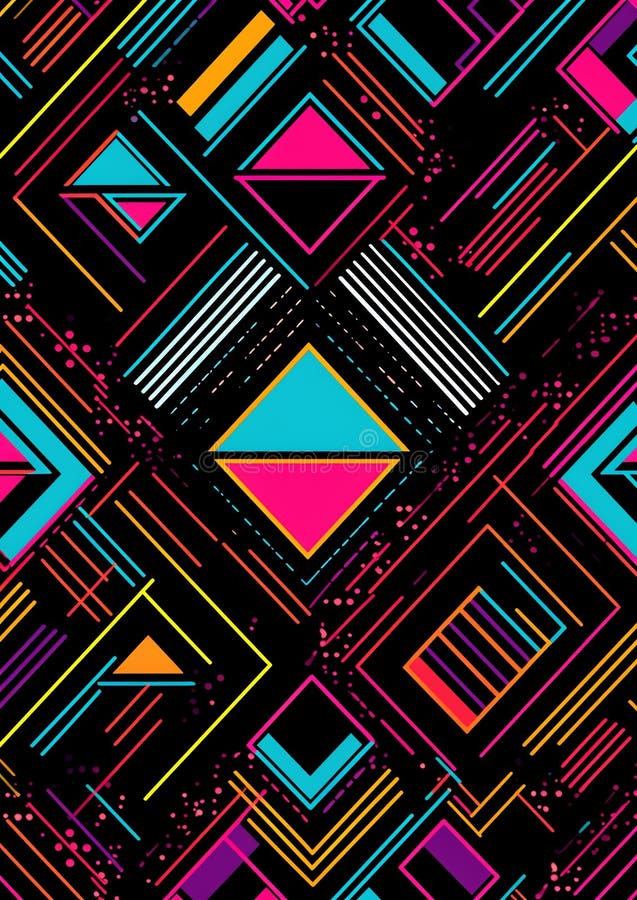 80s Patterned Fabric Texture Frame 80s Retro Nostalgic Stock ...