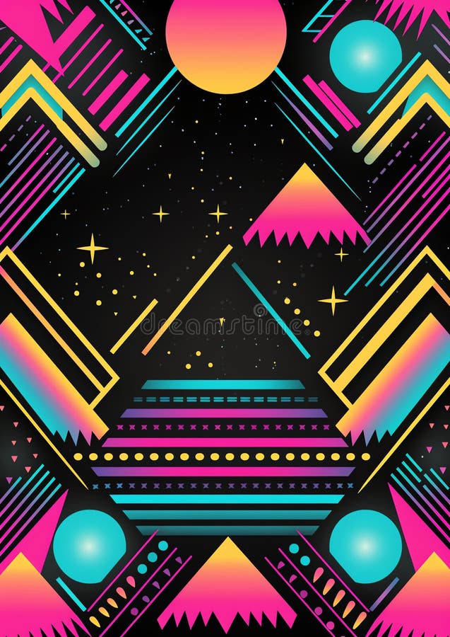 80s Patterned Fabric Texture Frame 80s Retro Nostalgic Stock ...