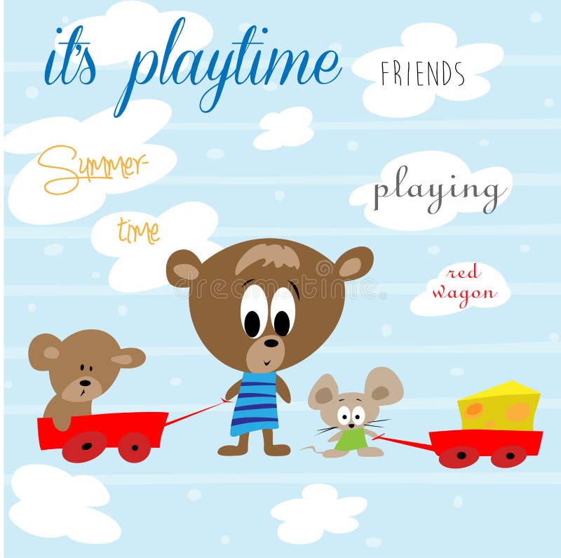 It s playtime stock vector. Illustration of colors, childhood - 74416554