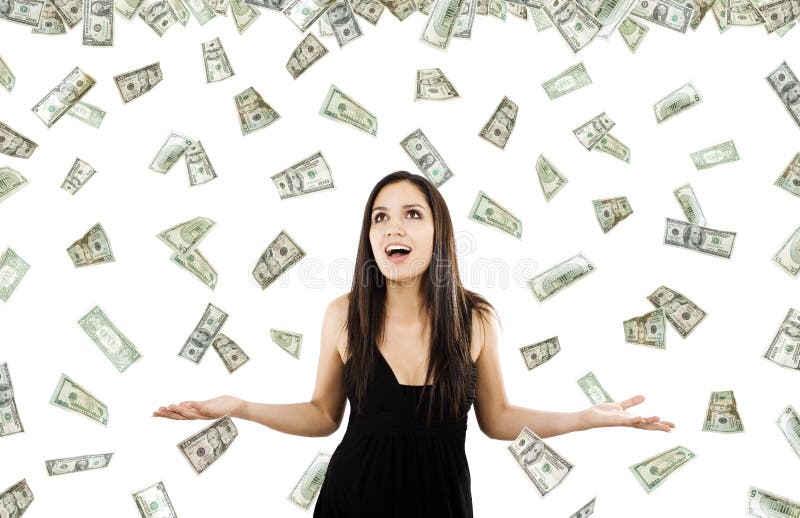 Its raining money stock photo. Image of hispanic, loan - 11963538