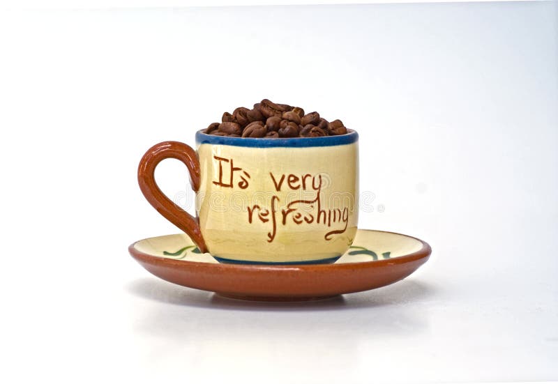 It S Refreshing Cup of Coffee Beans Stock Image - Image of refresh ...