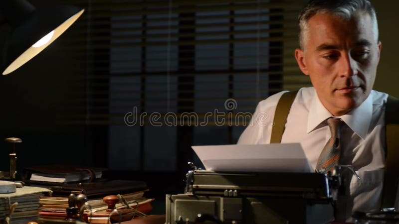 1950s Reporter Working in the Office Stock Footage - Video of phone ...