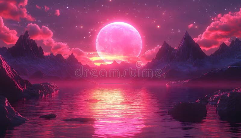 An 80s Retro Futuristic Scifi Seamless Loop Featuring a Retrowave VJ ...